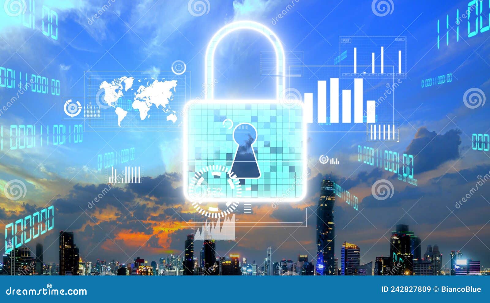 Cyber Security and Alteration Data Protection on Digital Platform Stock ...