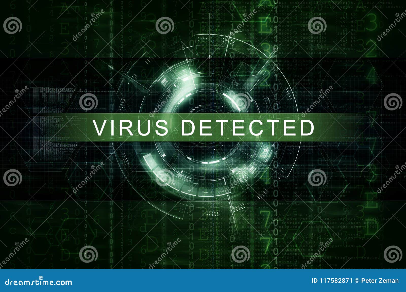 Cyber Security and Anti Malware Artwork Stock Illustration ...