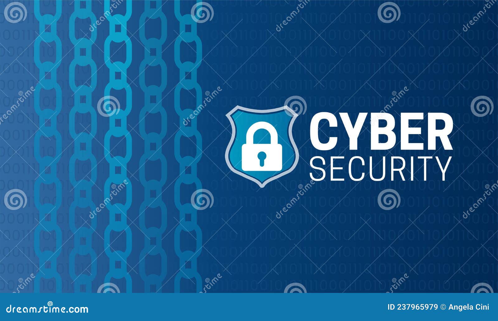 Cyber Security Background Illustration Banner Stock Vector ...