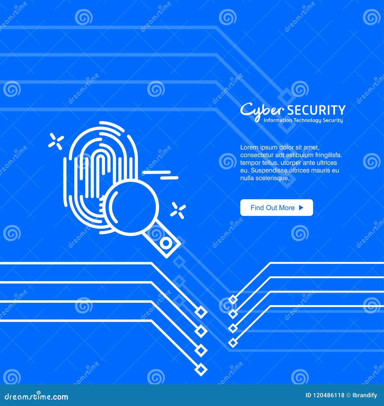 Cyber Security Banner Design Vector Stock Vector - Illustration of ...