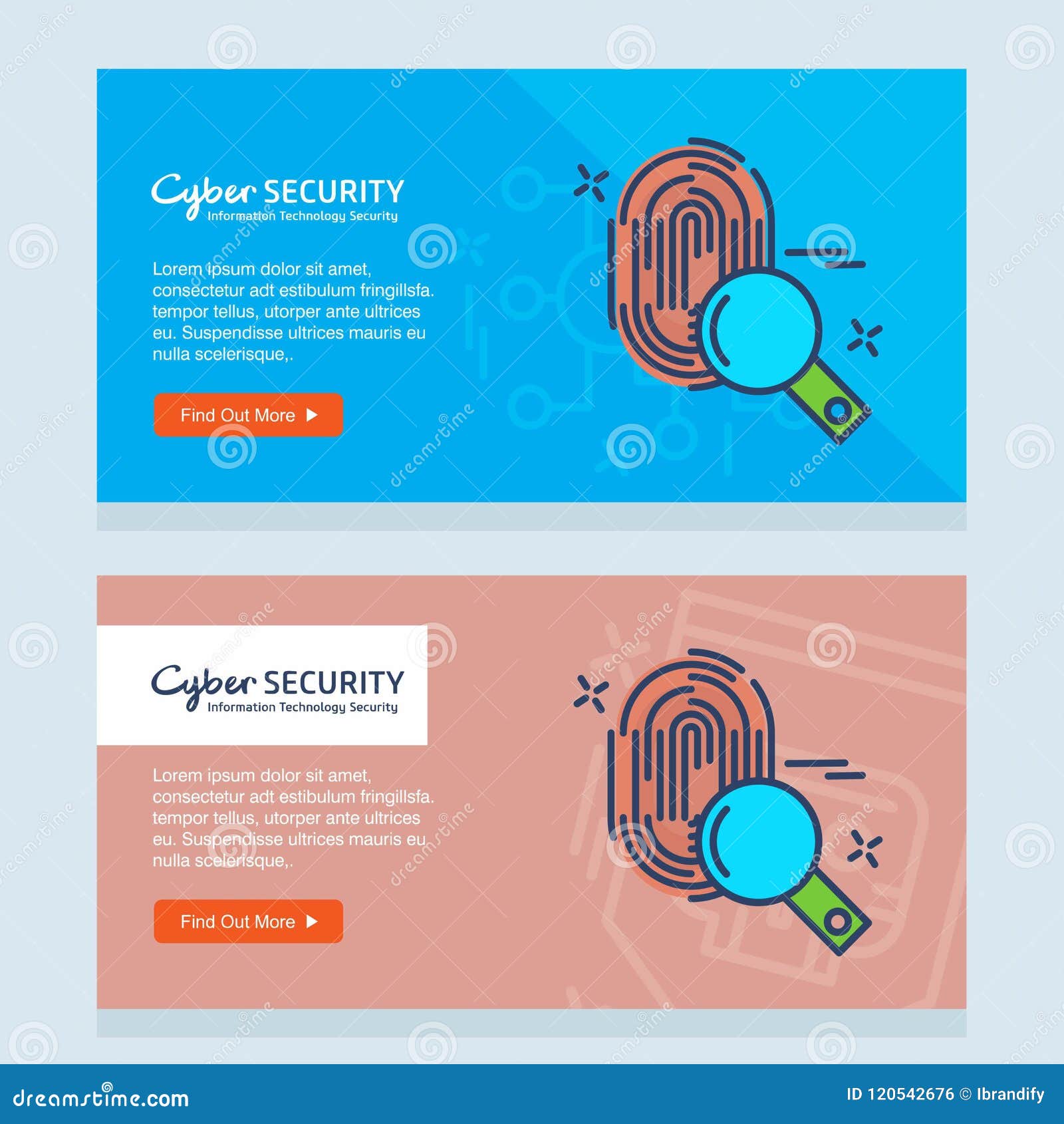 Cyber Security Banner Design Vector Stock Vector - Illustration of ...