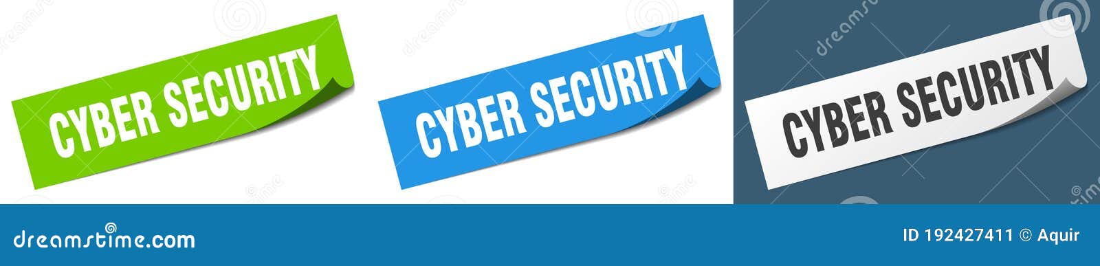 Cyber Security Banner. Cyber Security Speech Bubble Label Set. Stock ...