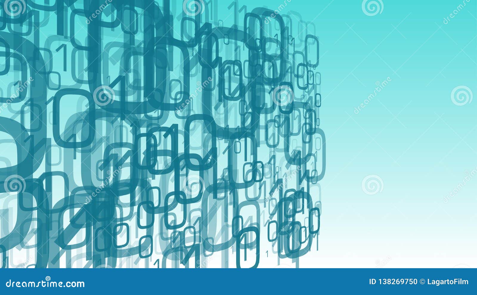Cyber Security Big Data Binary Code Computer Cloud Stock Vector Illustration Of Background