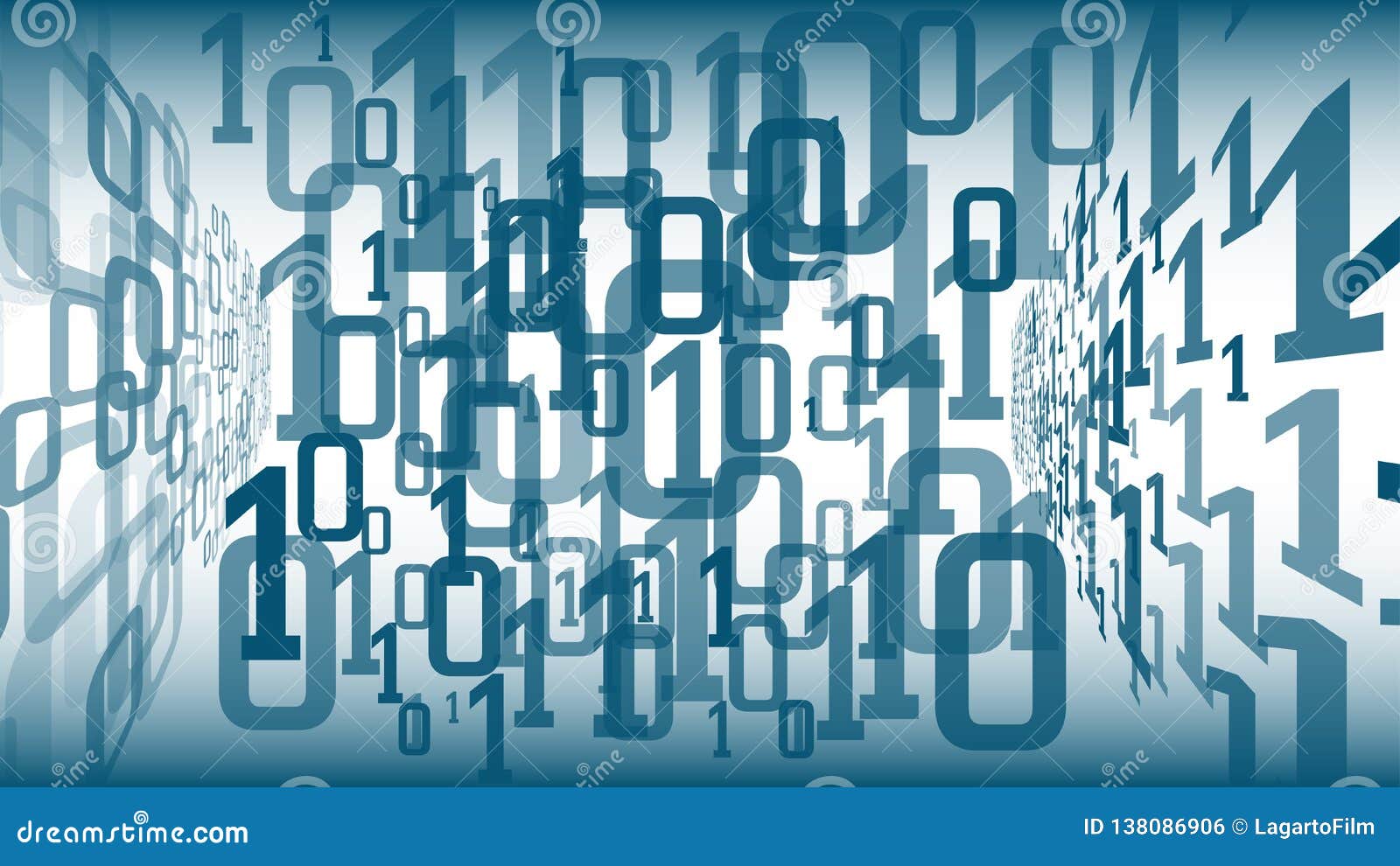 Cyber Security Big Data, Vector Binary Code Algorithm Stock Vector - Illustration of computer ...