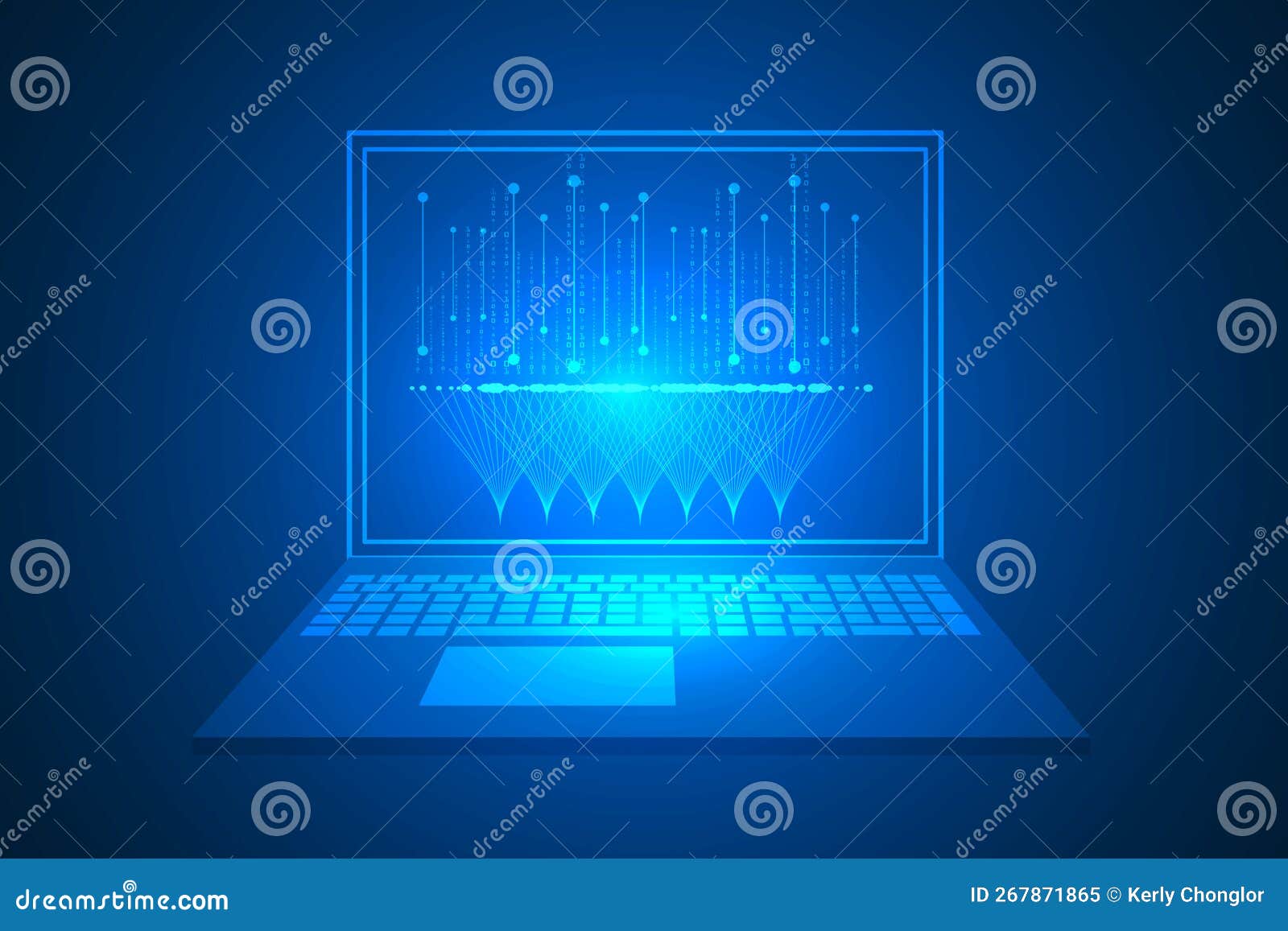 Cyber Security Binary Code Technology Abstract Background Big Data Innovation Backdrop Stock