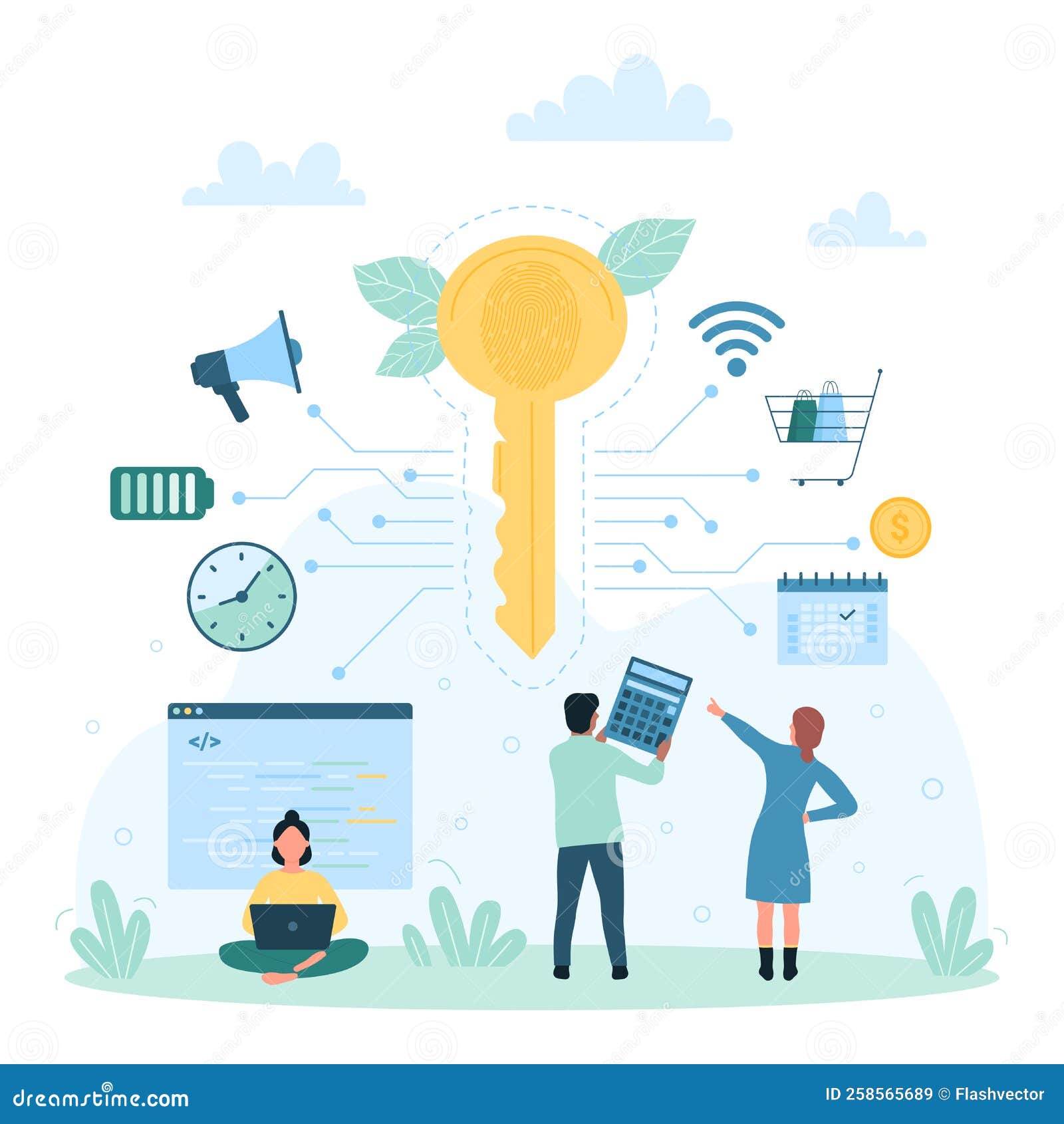 Cyber Security and Biometric Authentication Technology, Tiny People ...