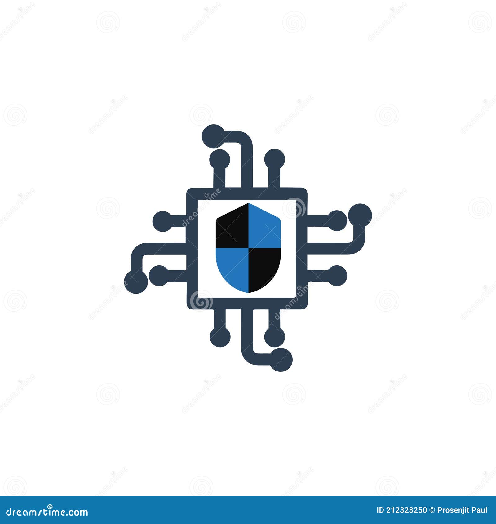 Cyber Security Black Color Icon Stock Vector - Illustration of icon ...