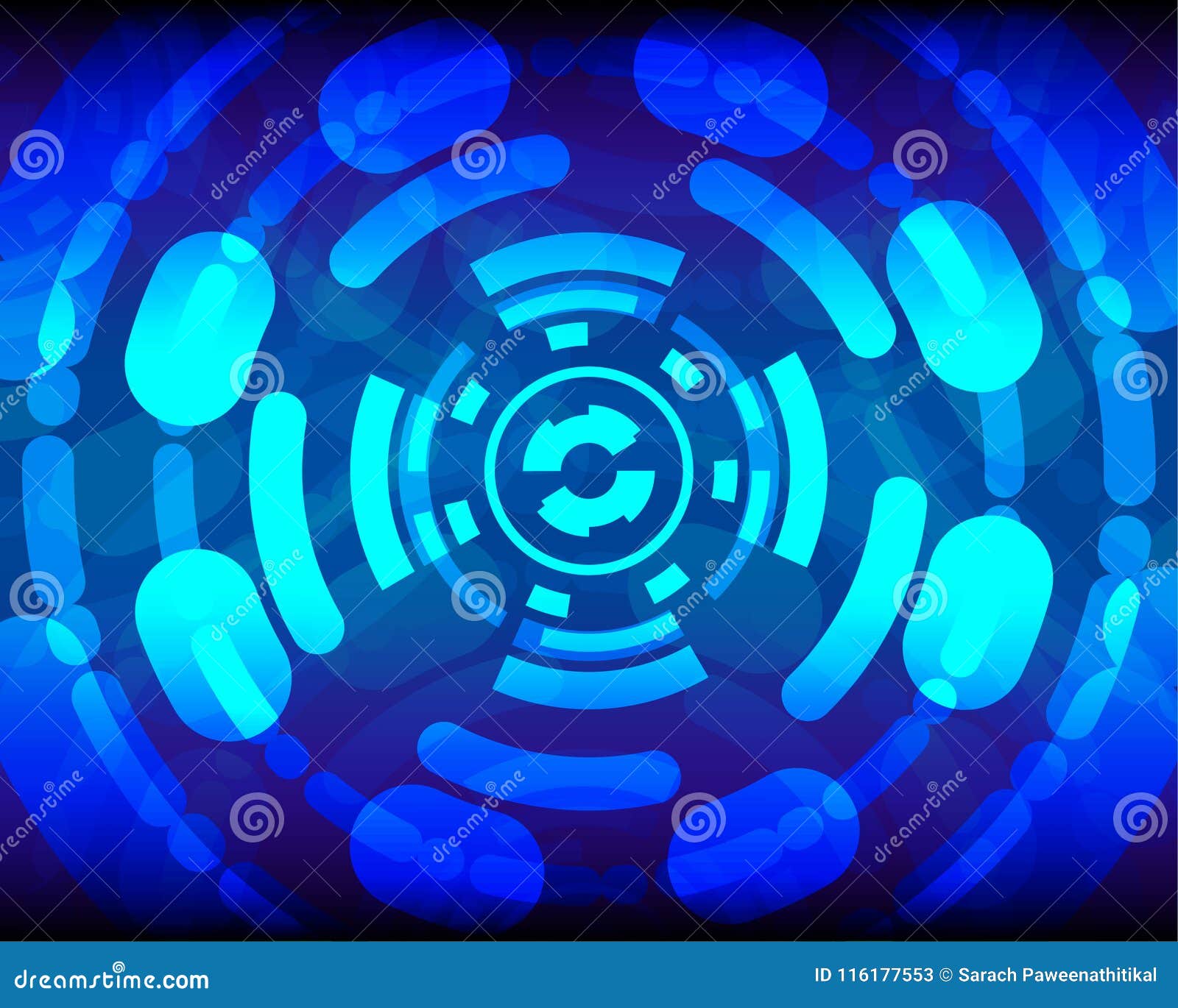 Cyber Security Blue Vector Background for Presentation Stock ...