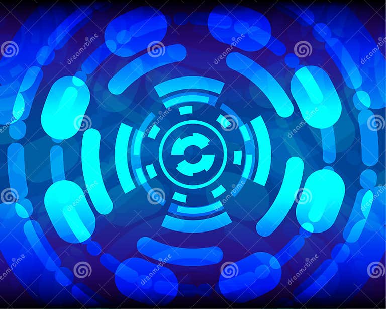 Cyber Security Blue Vector Background for Presentation Stock ...