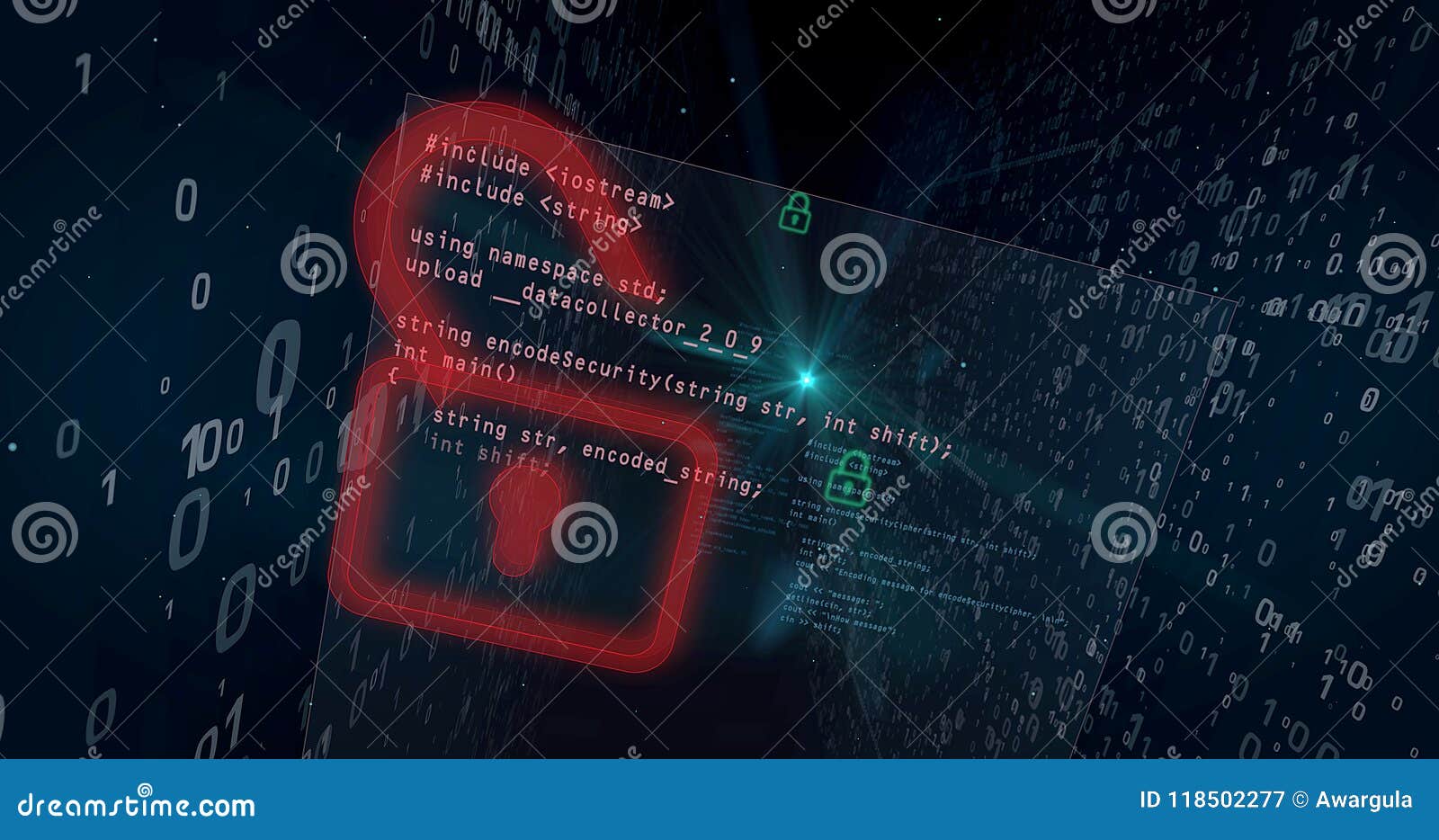 Cyber Security Breach Concept Stock Image - Image of privacy, security ...