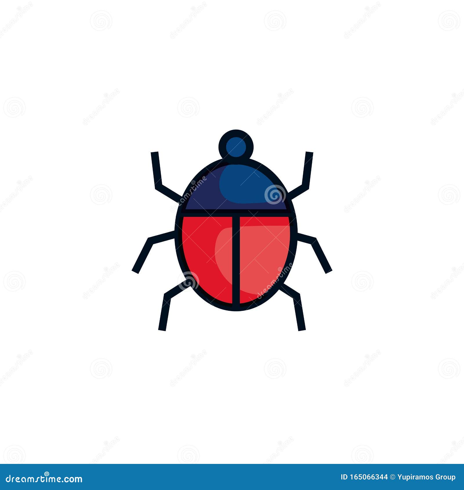 Cyber Security Bug Detailed Style Icon Stock Vector - Illustration of ...