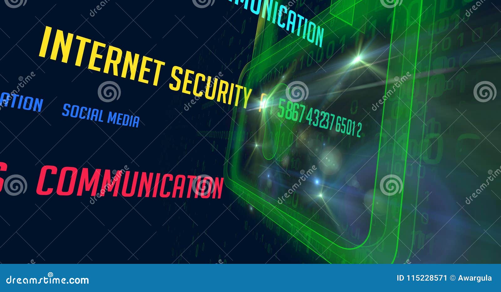 Cyber security buzzwords stock illustration. Illustration of concept ...