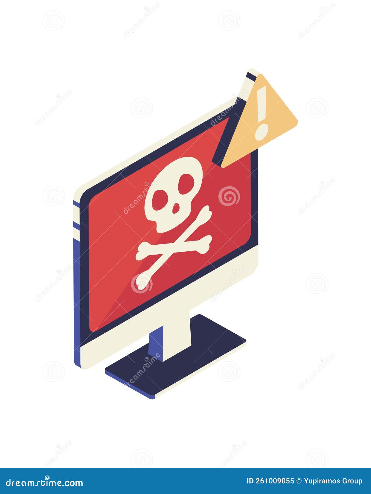 Cyber Security Computer Alert Stock Vector - Illustration of technology ...