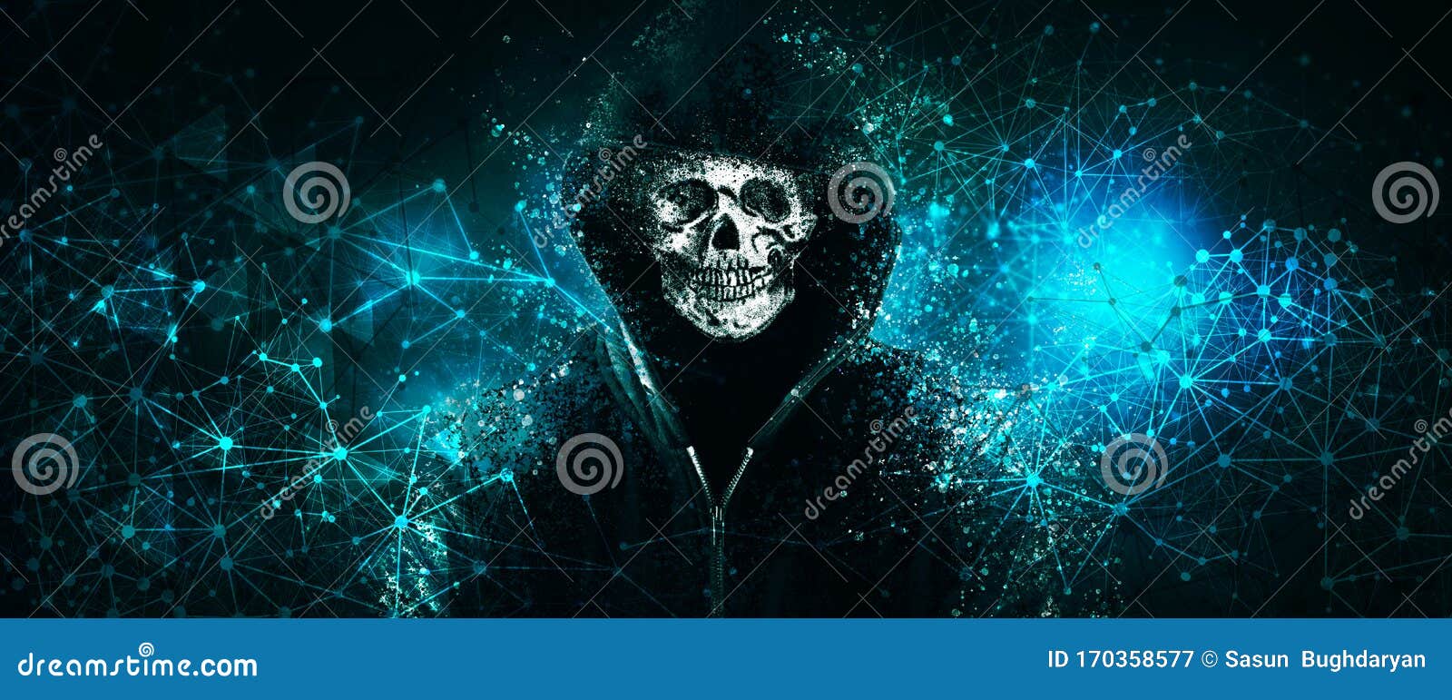 Cyber Security, Computer Hacker with Hoodie Stock Image - Image of ...