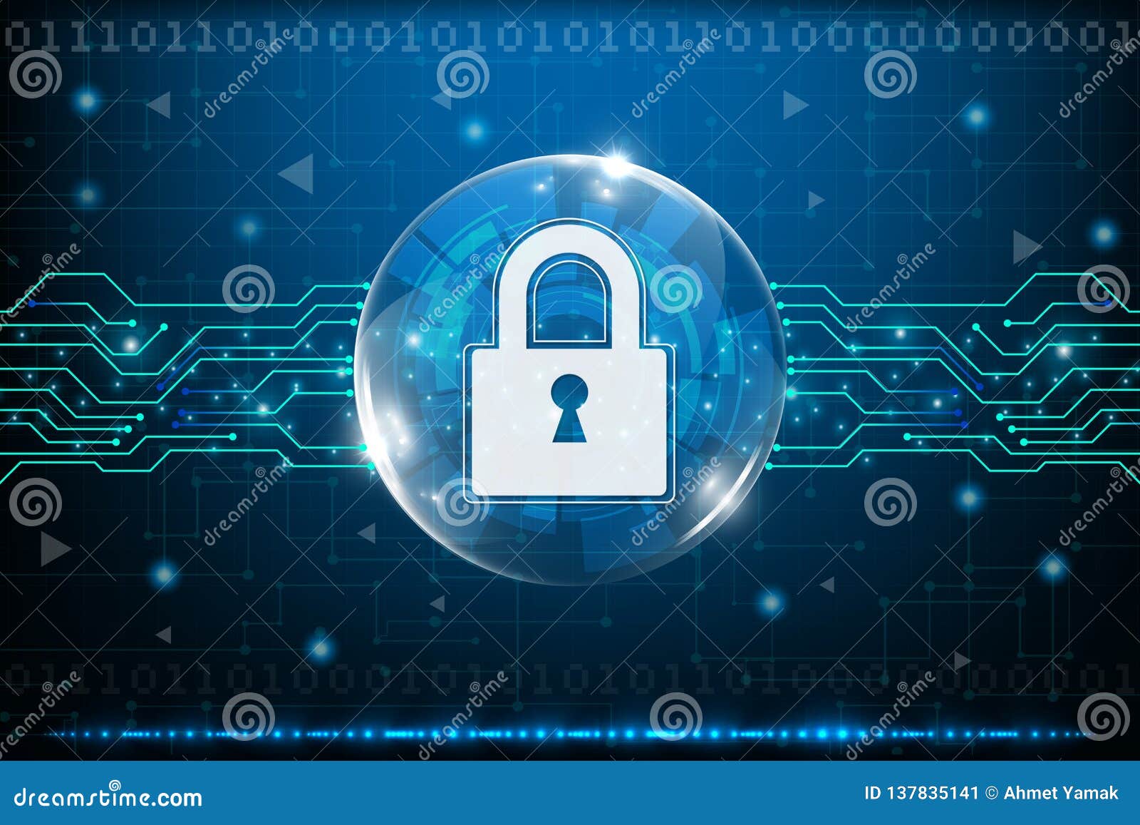 Cyber Security Concept with Abstract Technology Background Stock ...