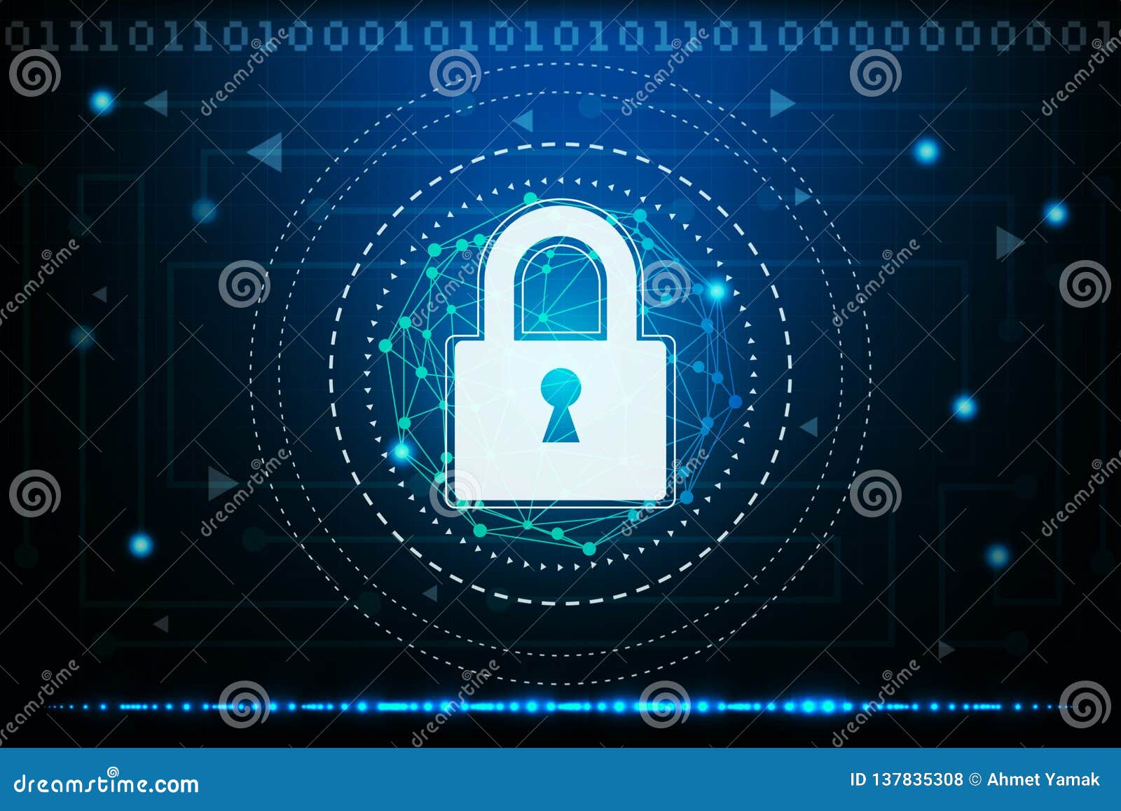 Cyber Security Concept with Abstract Technology Background Stock ...