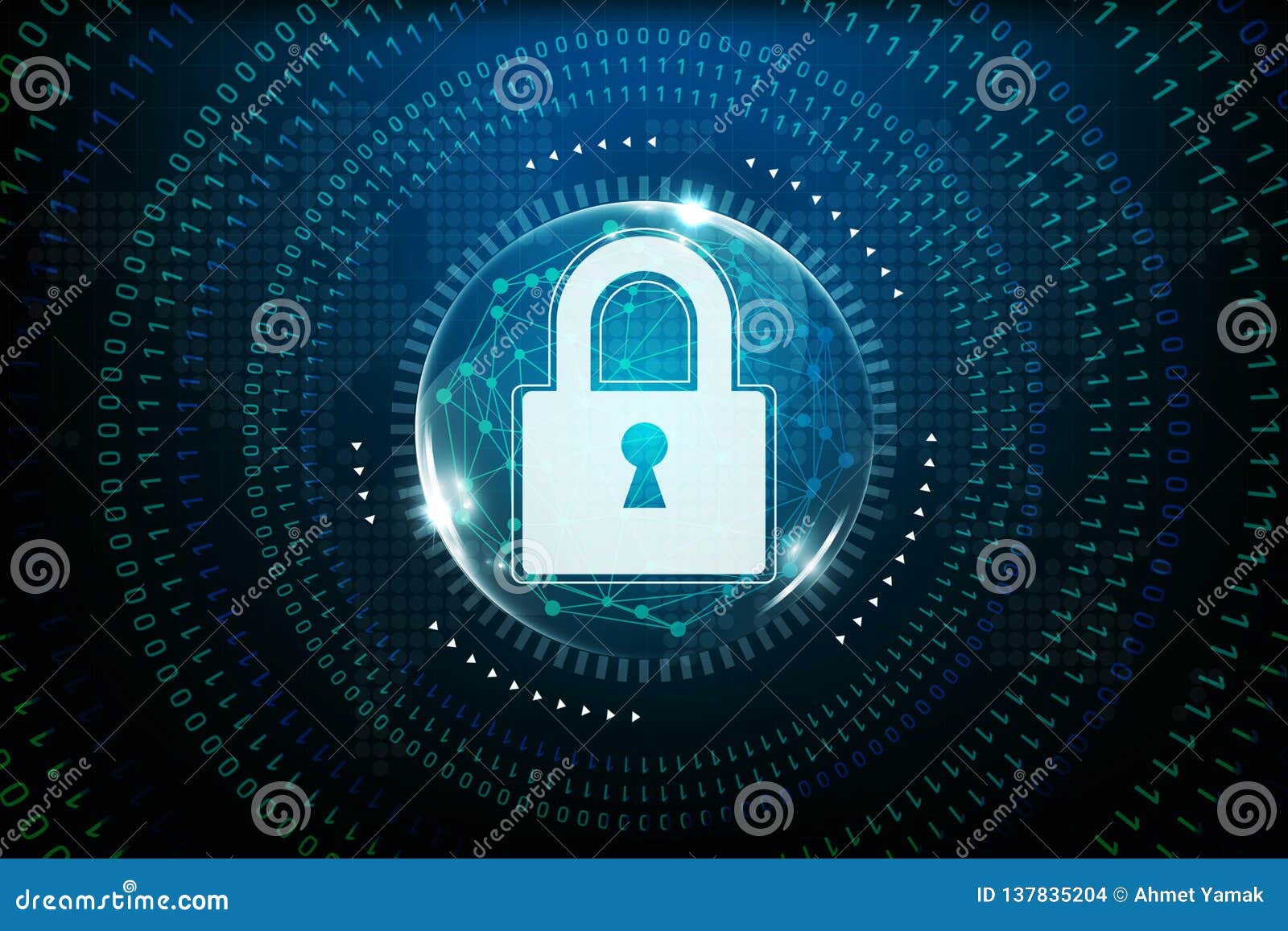 Cyber Security Concept with Abstract Technology Background Stock ...