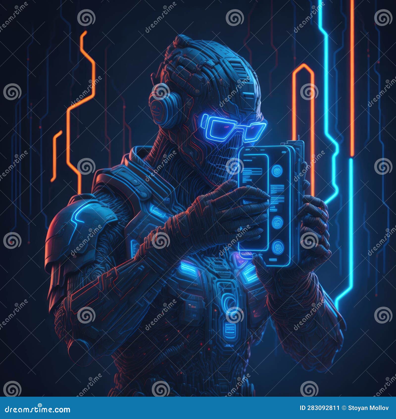 Cyber Security Concept, Artifficial Intelligence Protect or Harm Smart ...