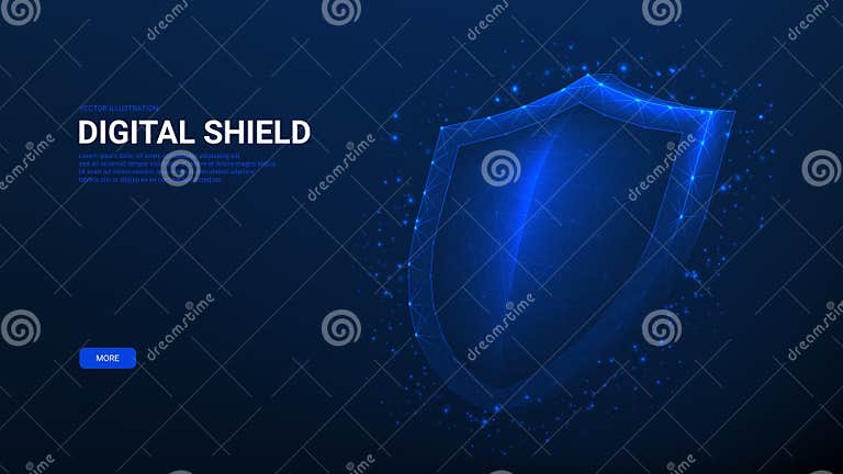 Cyber Security Concept Banner Stock Vector - Illustration of background, blue: 317669172