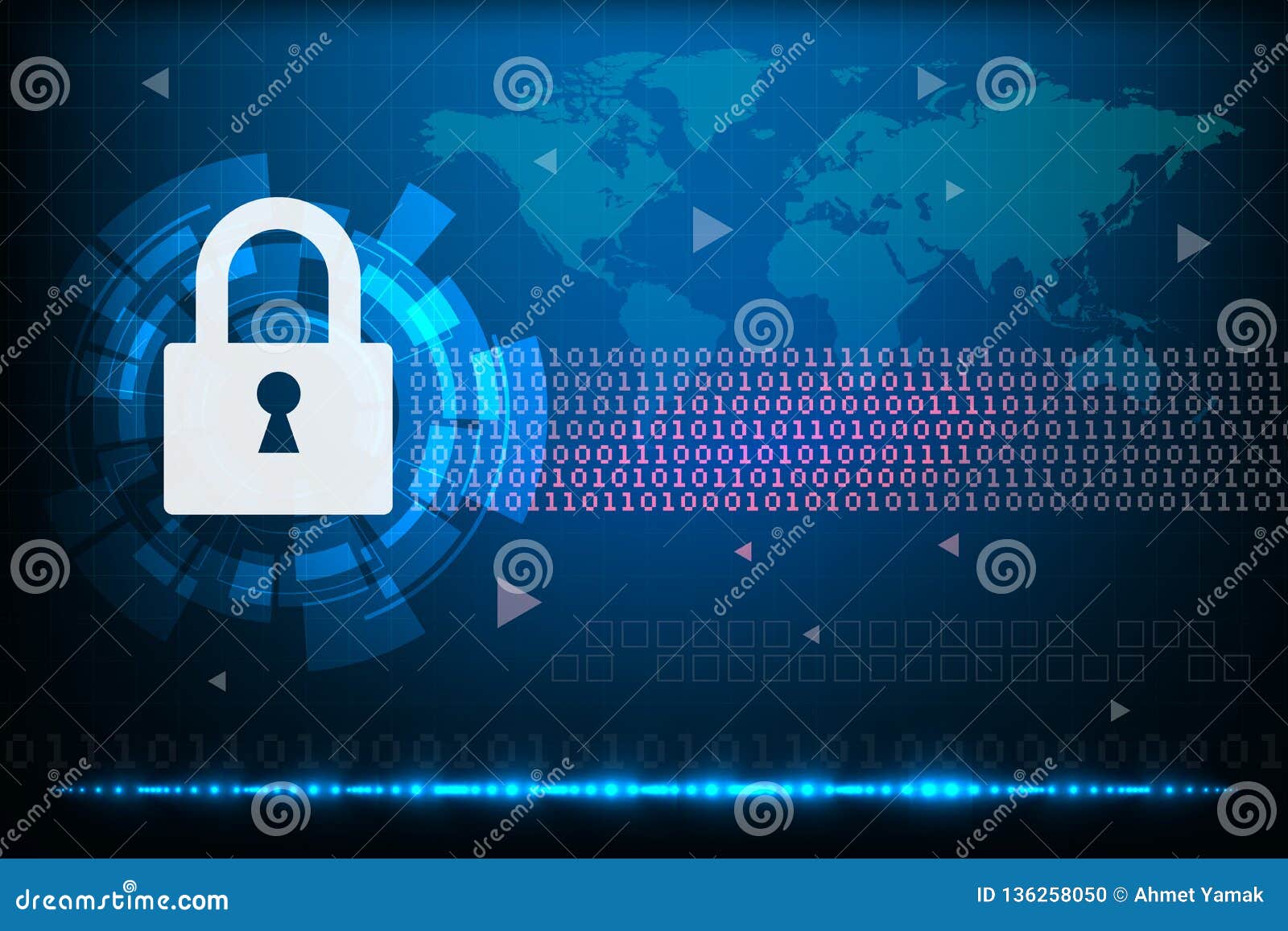 Cyber Security Concept with Abstract Technology Backgrounds Stock ...