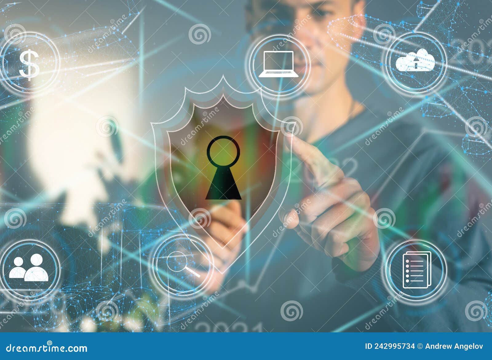 Cyber Security Concept. Encryption. Data Protection. Anti Virus ...