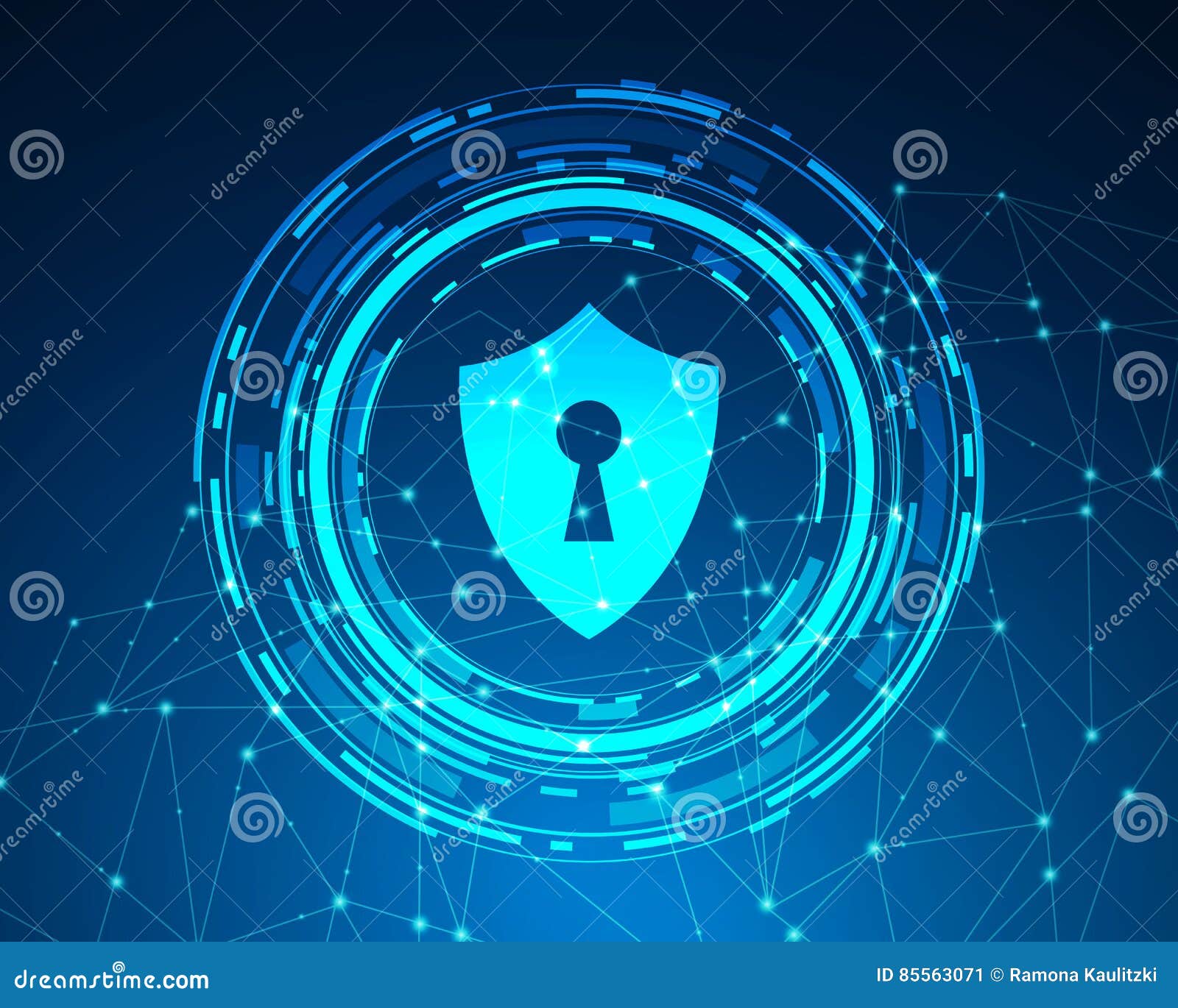 Cyber Security Concept stock illustration. Illustration of attack ...