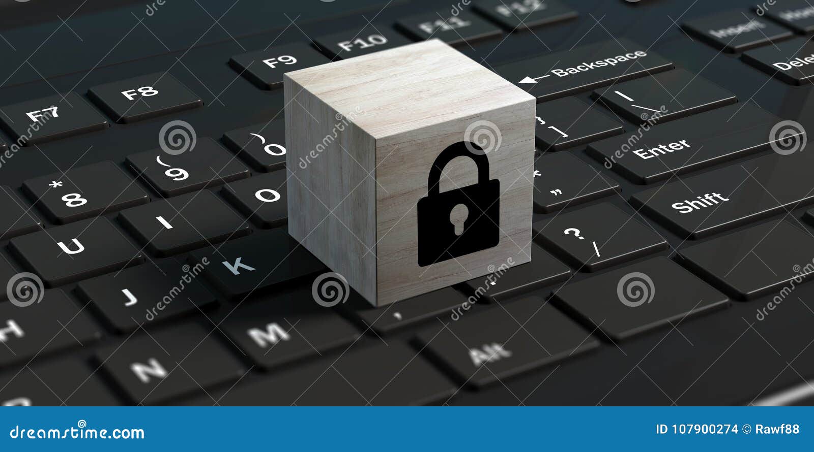 Cyber Security Concept. Lock on a Cube on a Black Laptop. 3d ... Cyber Security Concept. Lock on a Cube on a Black Laptop. 3d ...
