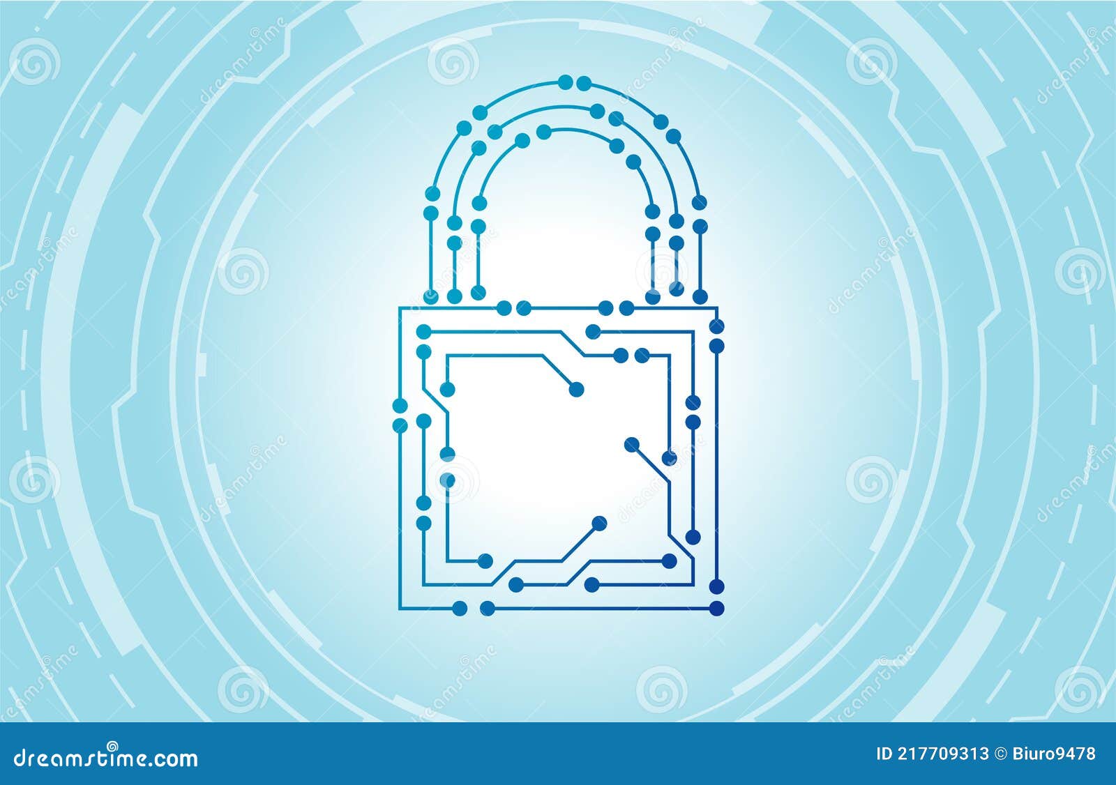 Cyber Security Concept. Lock Symbol from Lines, Point Connecting ...
