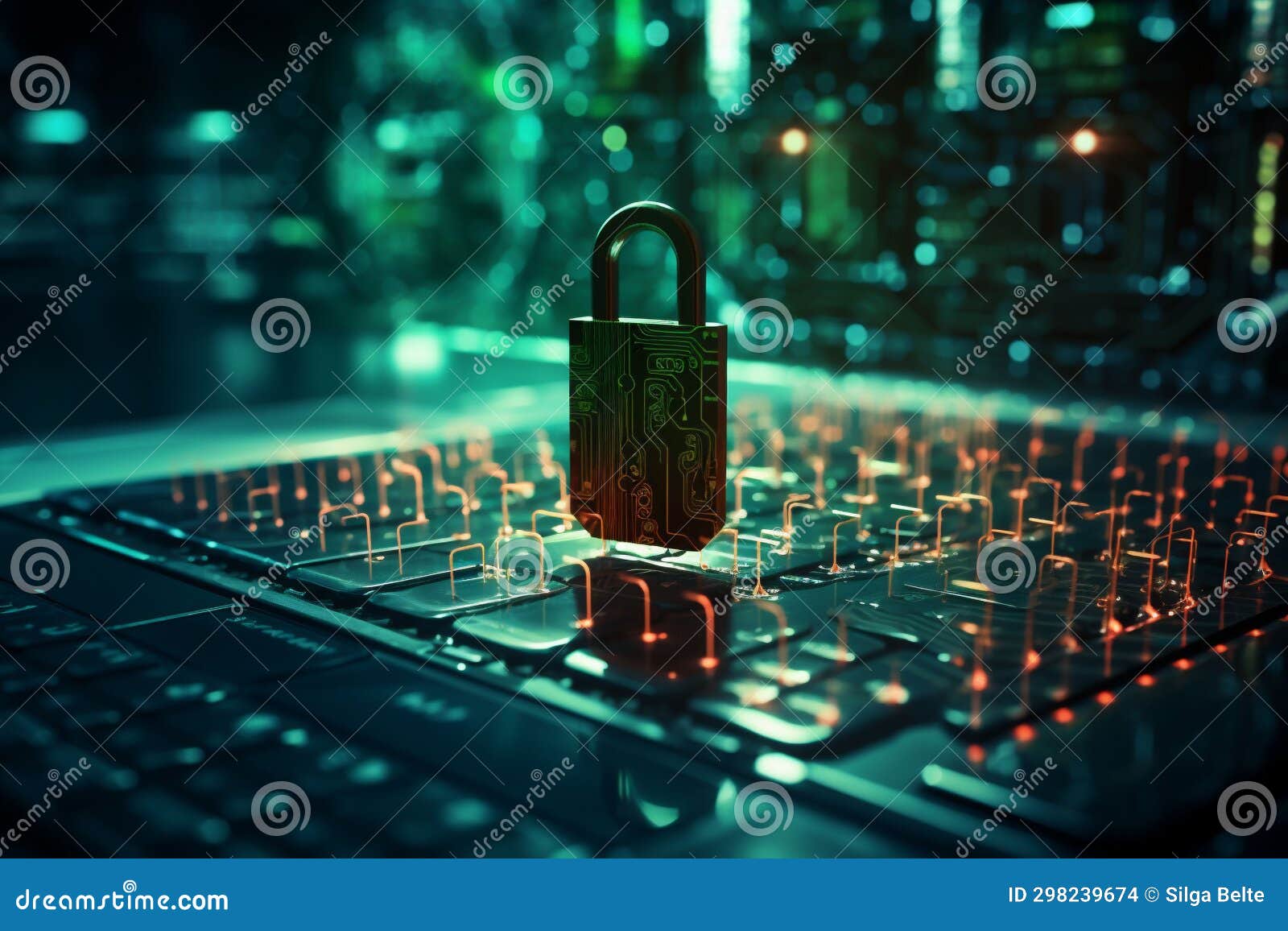 Cyber Sentinel In A Dystopian Future Royalty-Free Cartoon ...