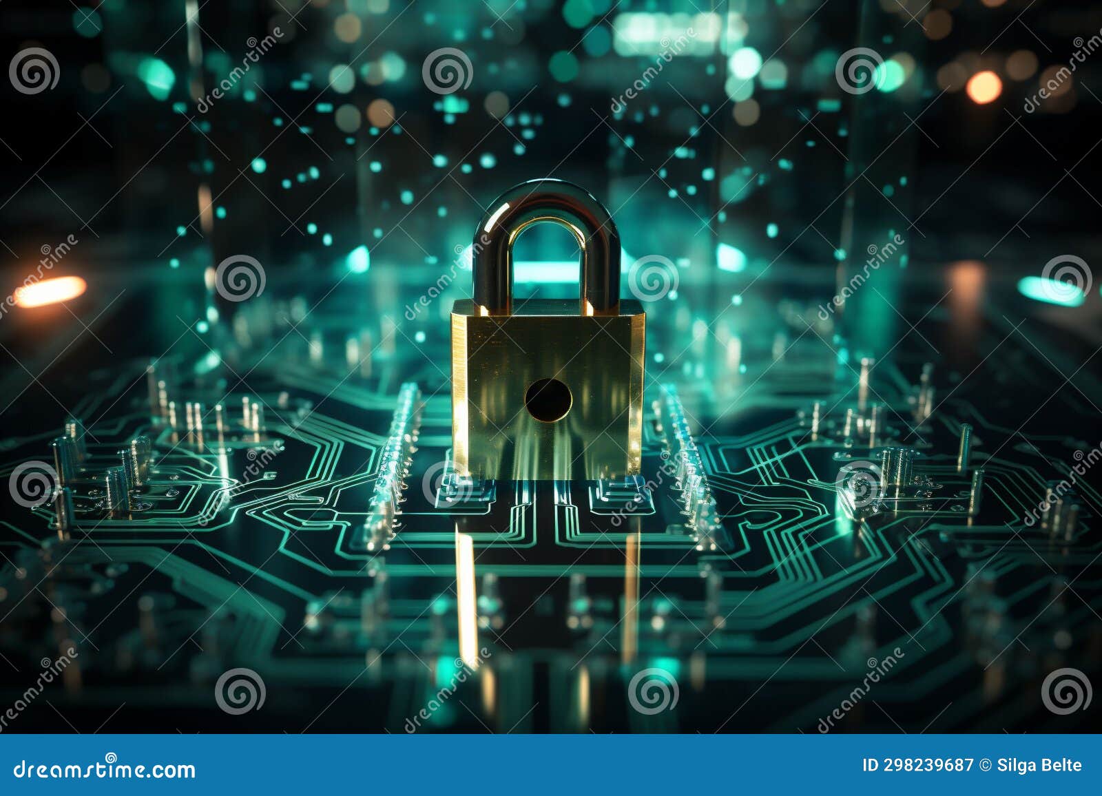 Cyber Sentinel In A Dystopian Future Royalty-Free Cartoon ...