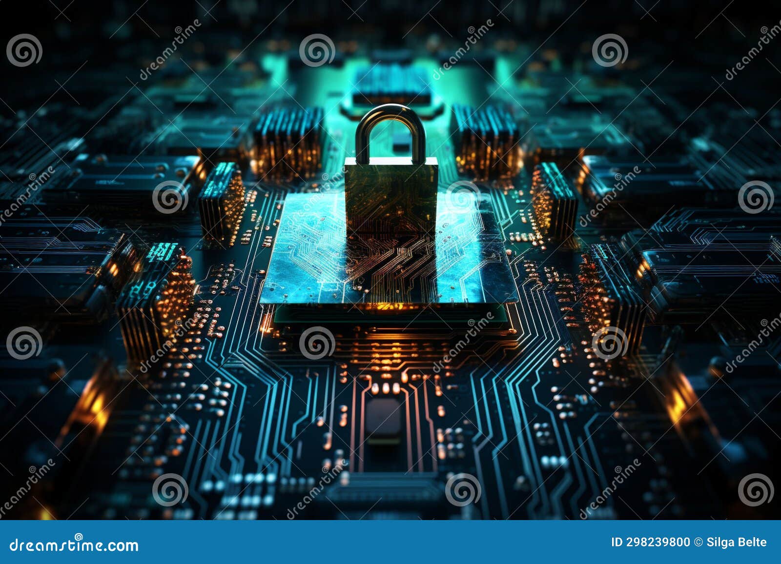 Cyber Sentinel In A Dystopian Future Royalty-Free Cartoon ...