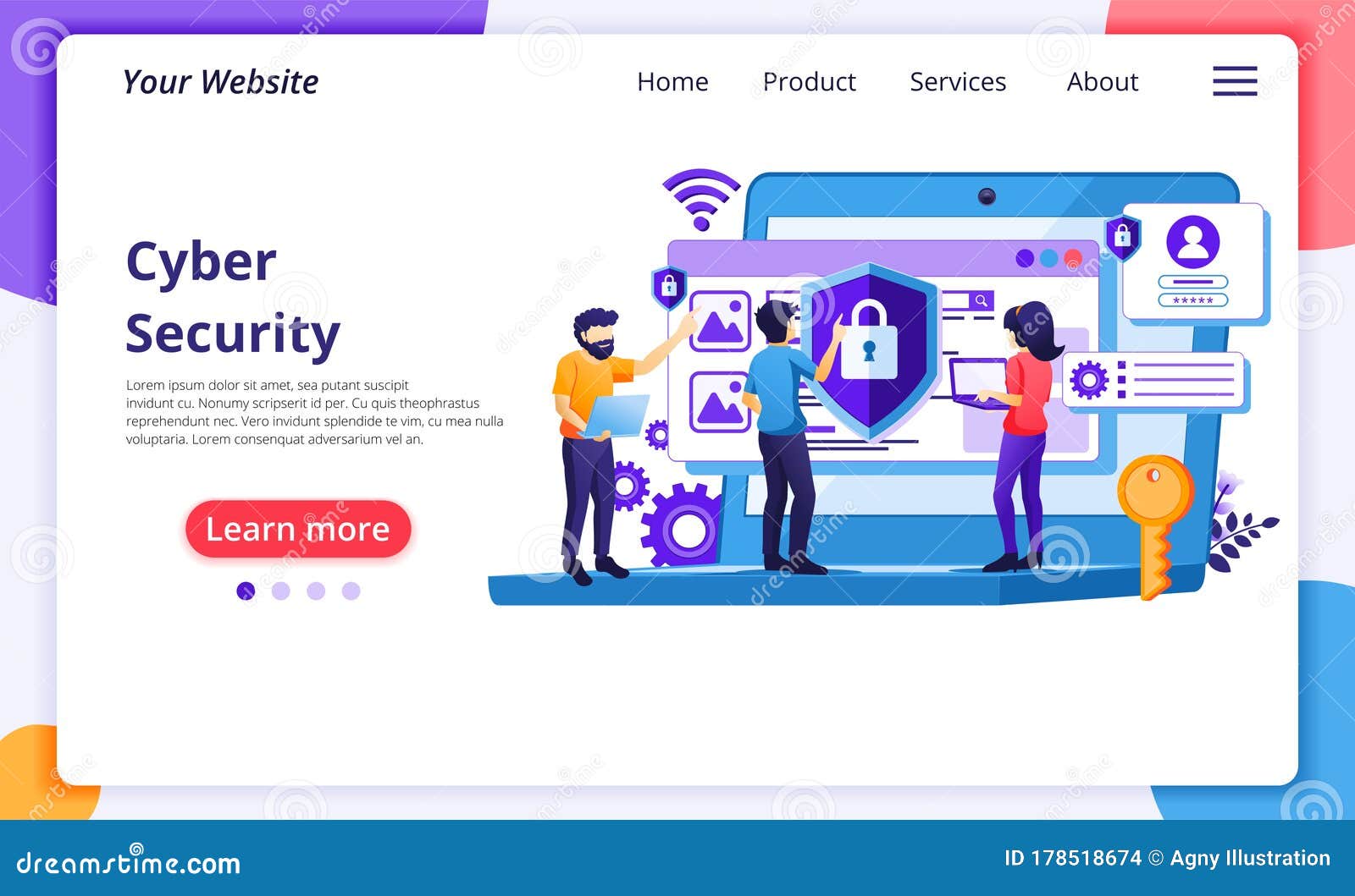 Cyber Security Concept, People Access And Protecting Data ...
