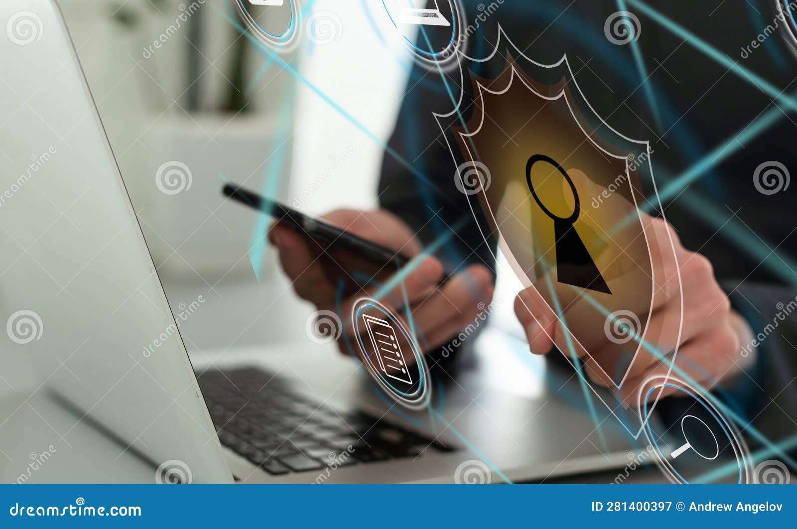 Cyber Security Concept, Person Hand Touching Cyber Security Icon on ... Cyber Security Concept, Person Hand Touching Cyber Security Icon on ...