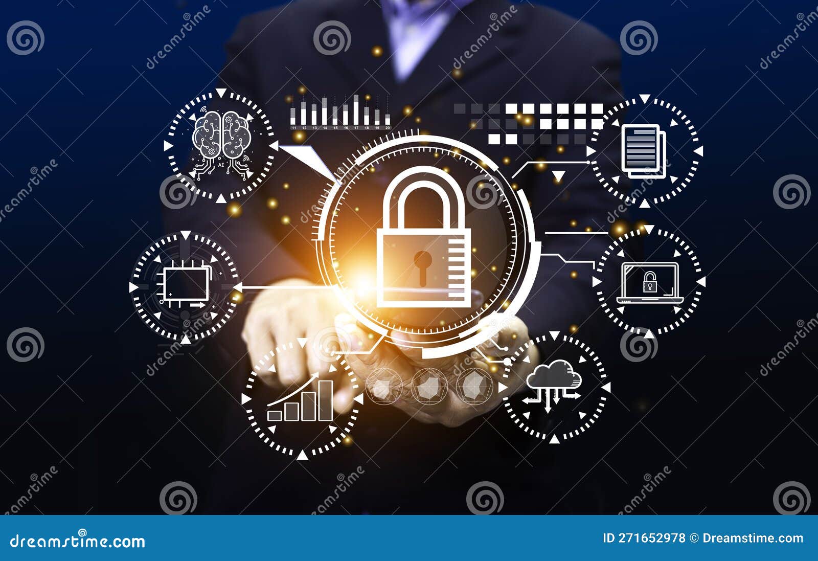 Cyber Security Concept Protect Information on Internet Network ...