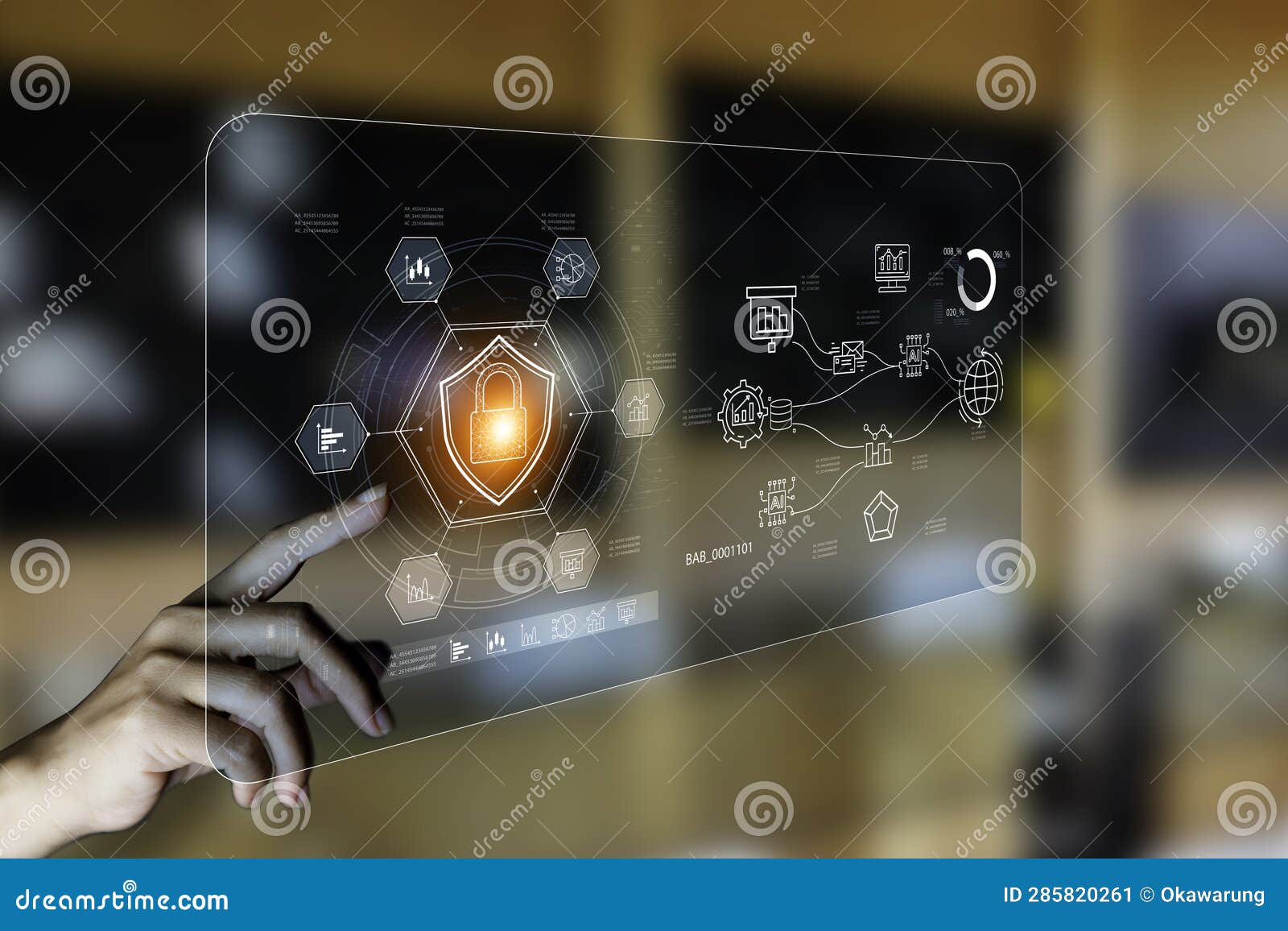 Cyber Security Concept Protect Information on Internet Network ...