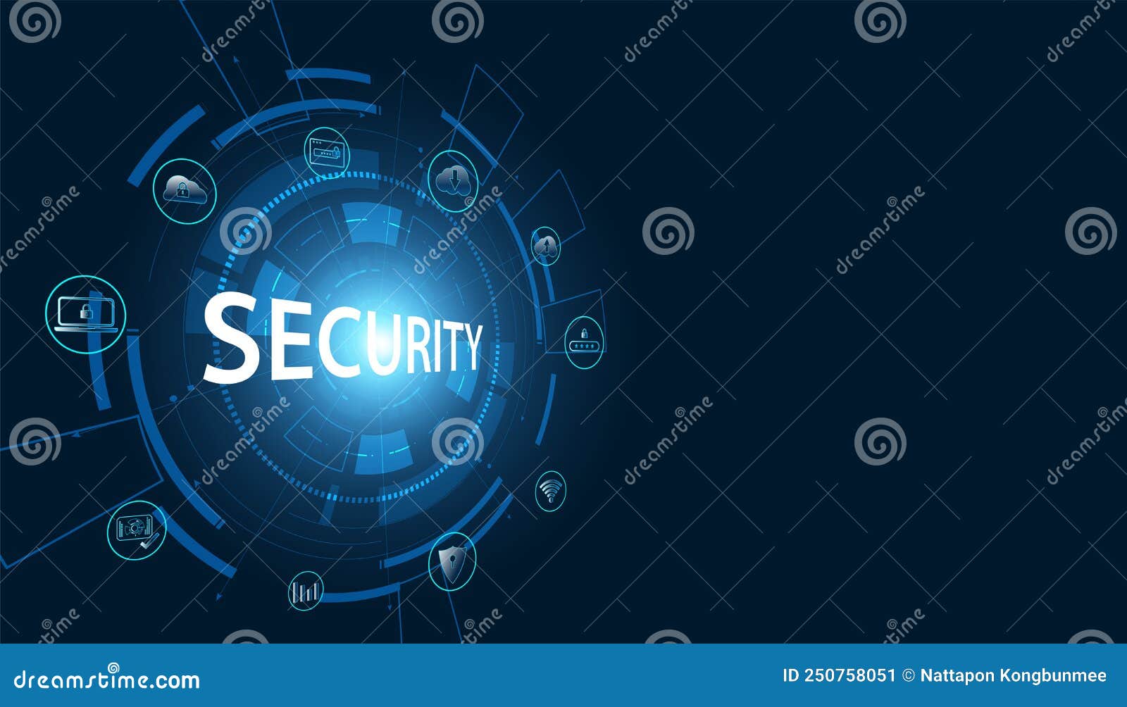 Cyber Security Concept Protect Network Device Program And Data From