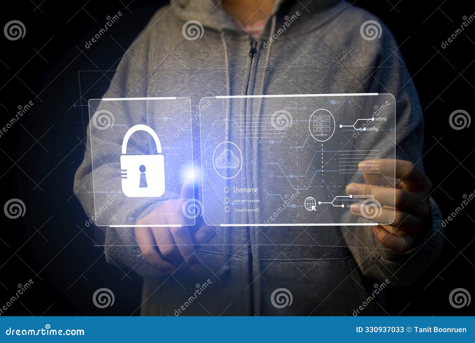 Cyber Security Concept Security, User Privacy and Encryption Secure Internet Access Stock Image ...