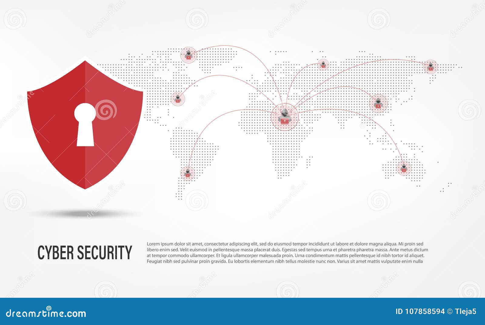 Shield on Internet Hacker Background Stock Vector - Illustration of ...