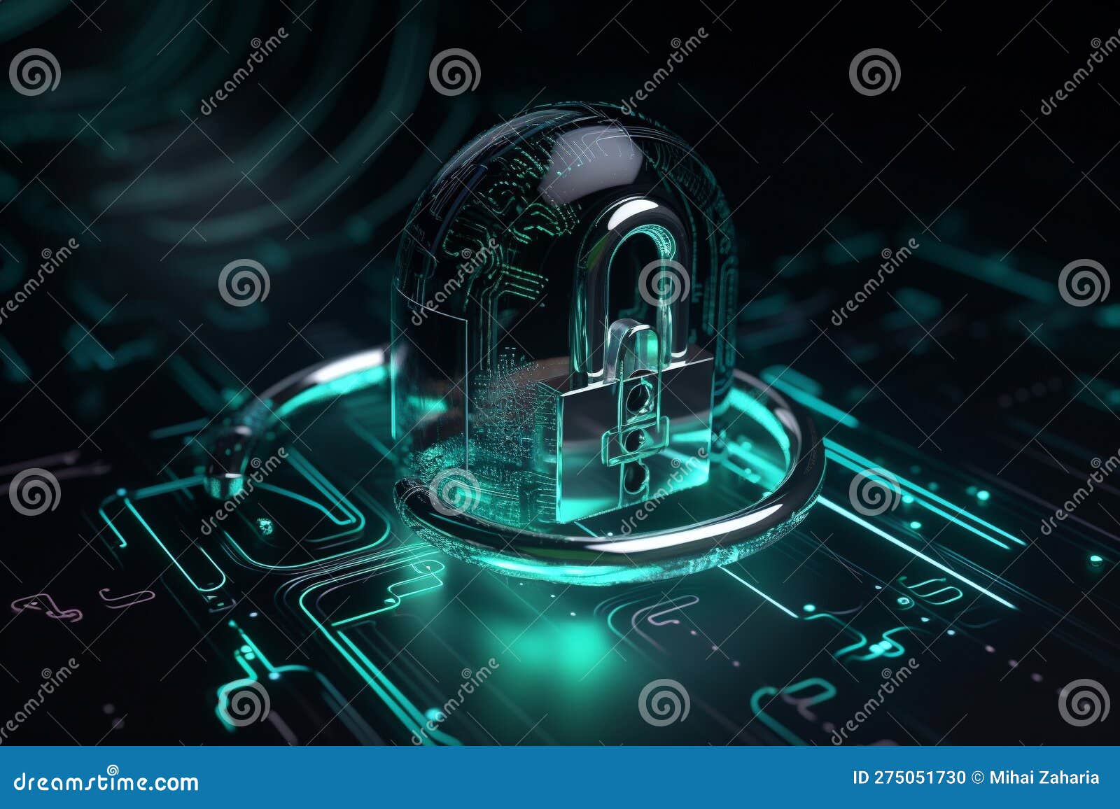 Cyber Security - Conceptual Illustration of a Microprocessor in the ...