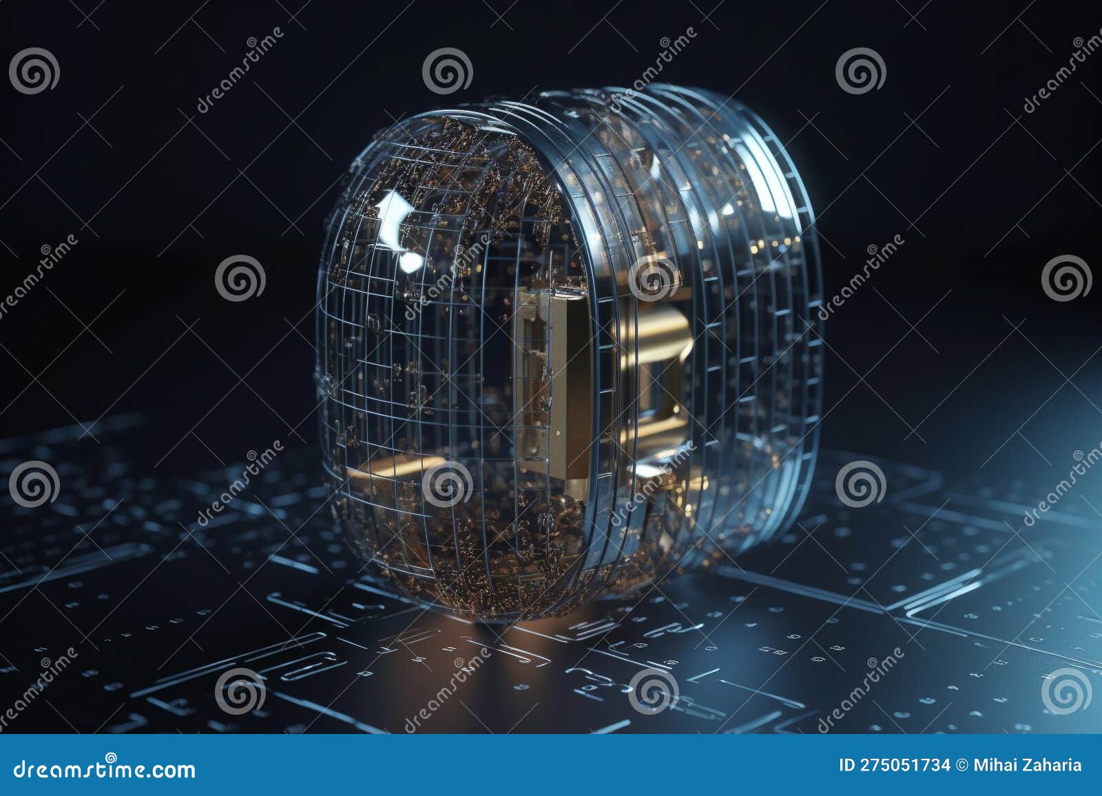 Cyber Security - Conceptual Illustration of a Microprocessor in the ...