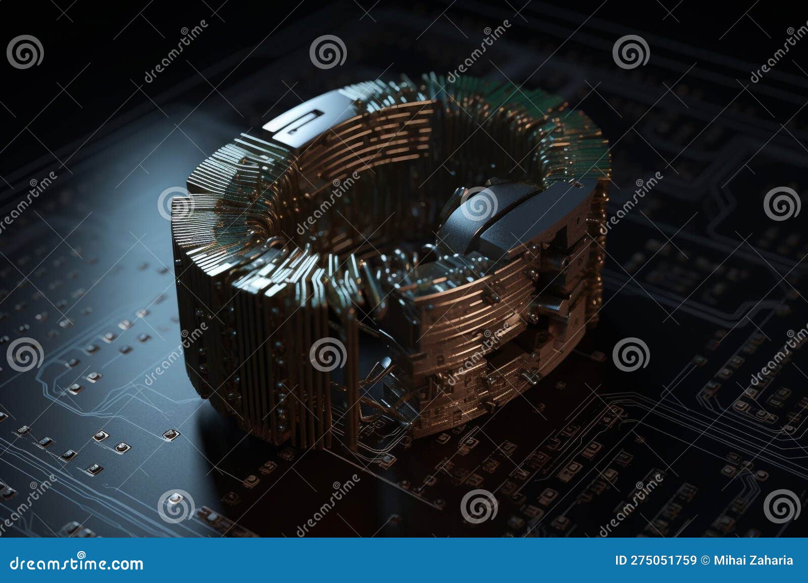 Cyber Security - Conceptual Illustration of a Microprocessor in the ...