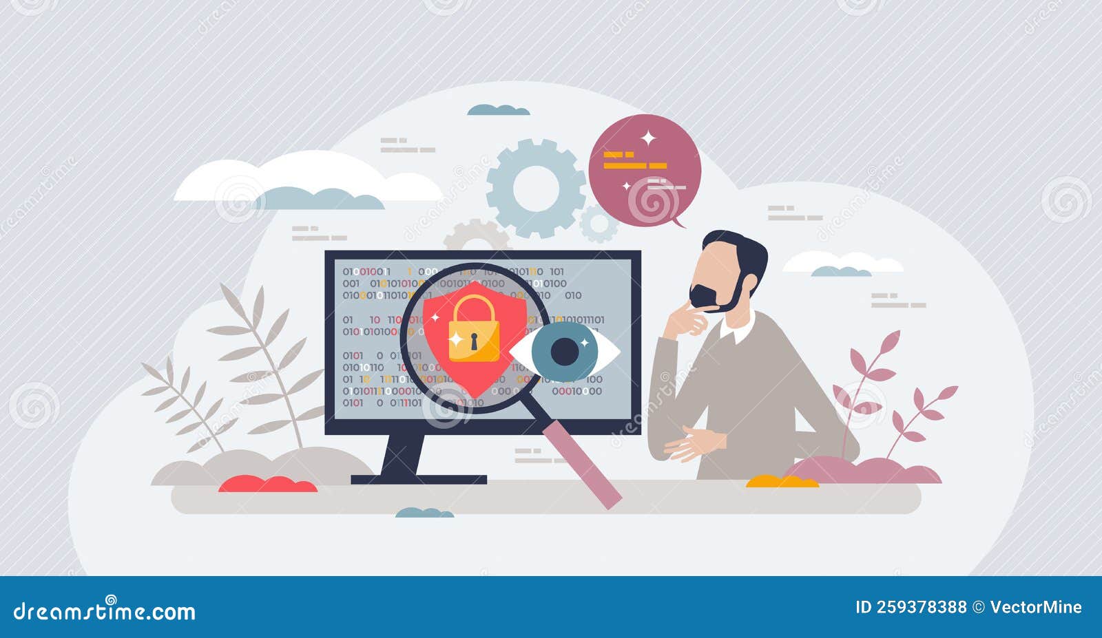 Cyber Security Course with Education about Digital Safety Tiny Person ...