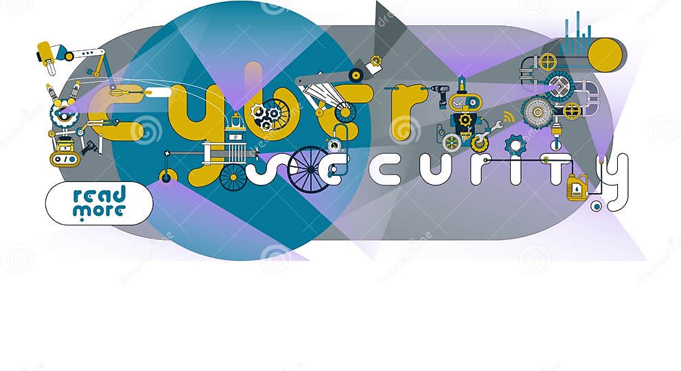 Cyber Security Creative Vector Concept Stock Vector - Illustration of ...