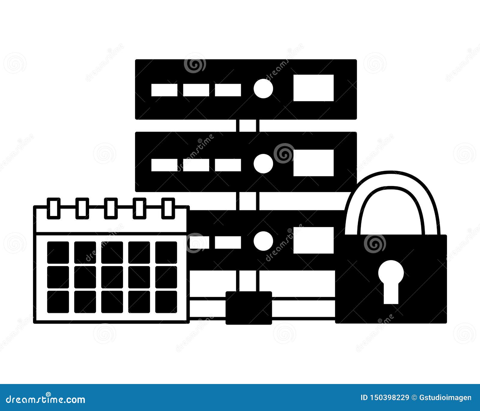 Cyber security data stock illustration. Illustration of calendar ...