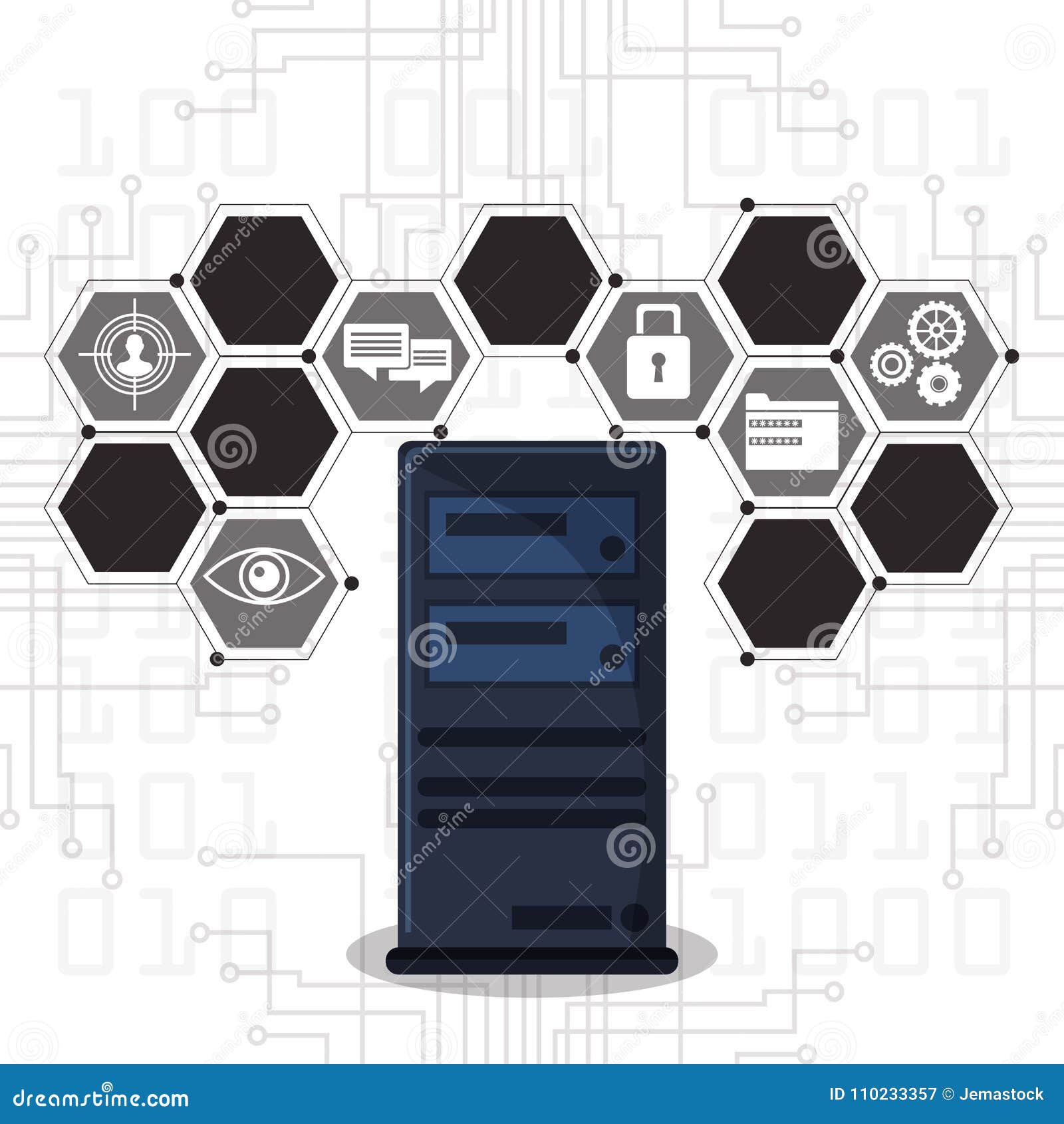 Cyber Security Data Network Stock Vector Illustration Of Safety