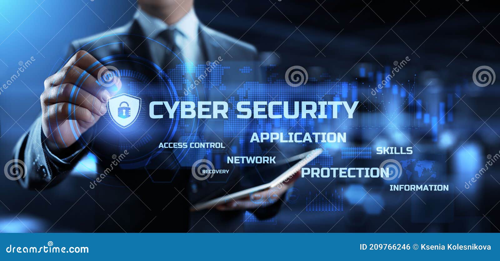 Cyber Security. Data Privacy. Cyber Attack Protection Stock Photo ...