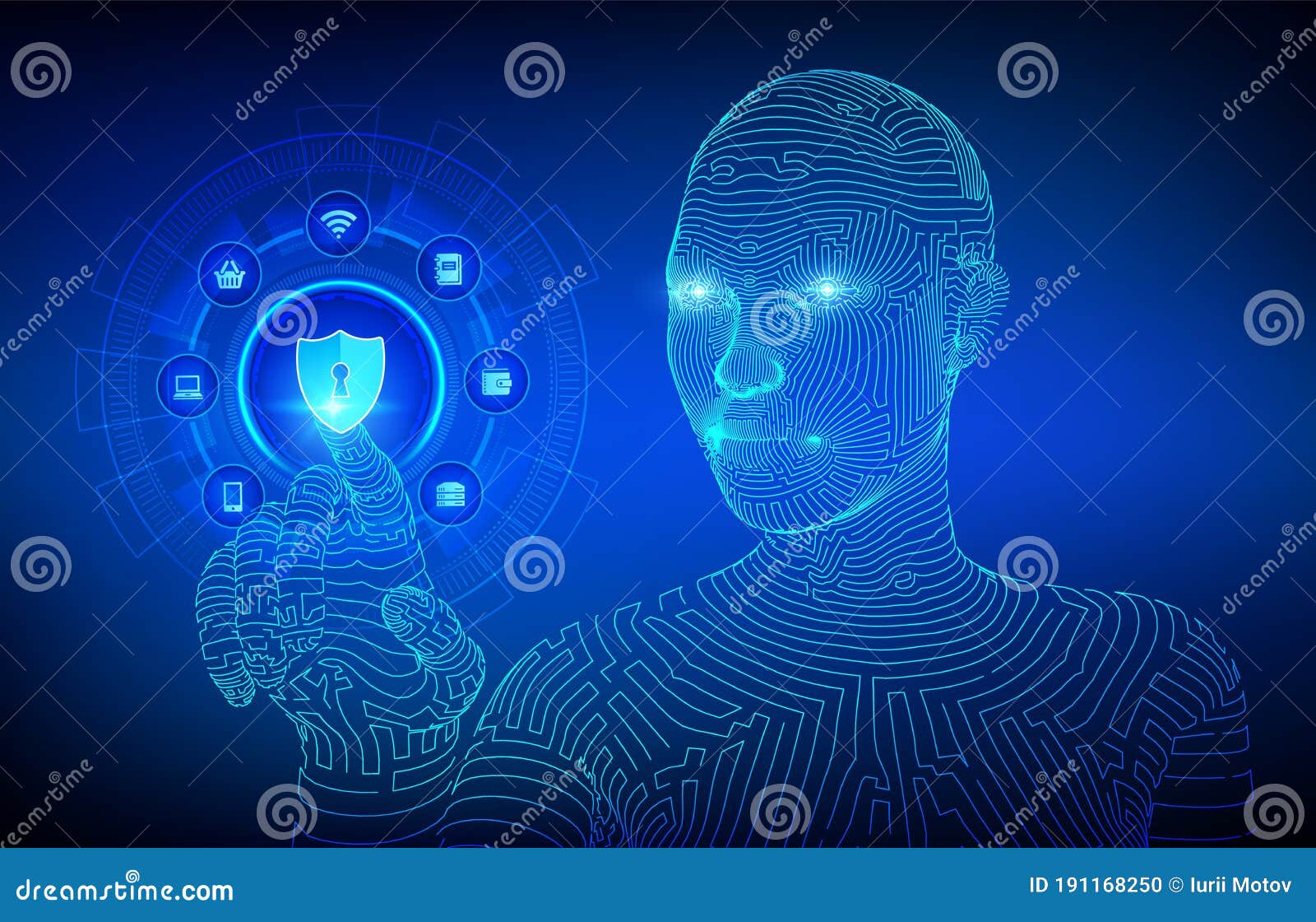 Cyber Security. Data Protection Business Concept on Virtual Screen ...