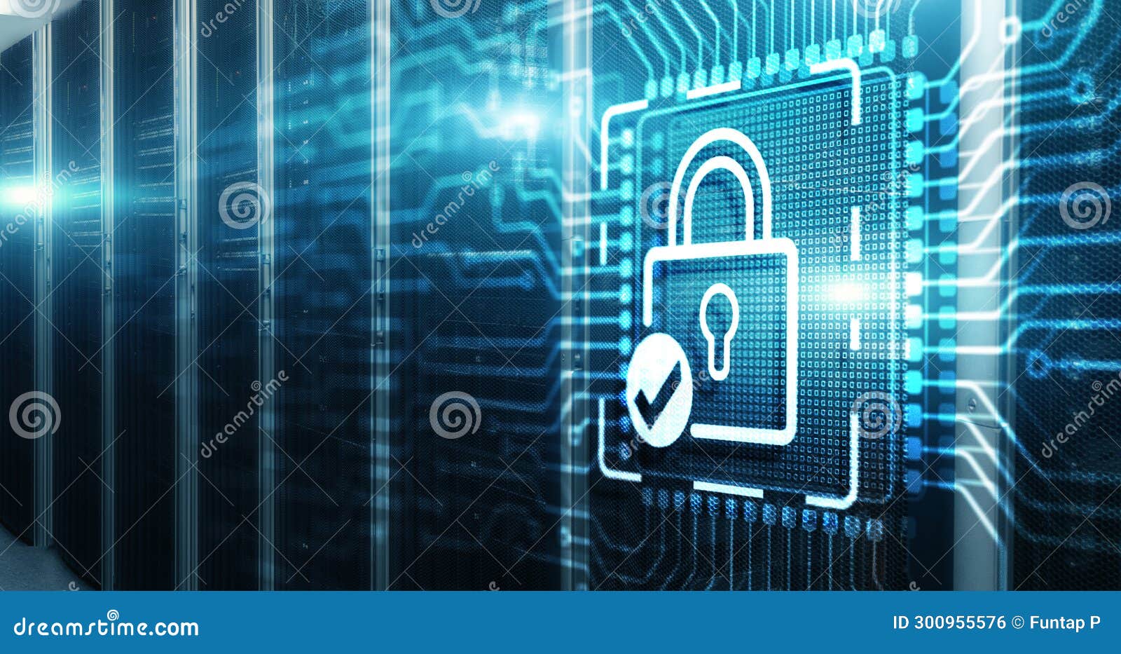 Cyber Security Data Protection Business Privacy Concept. 3d Electronic ...