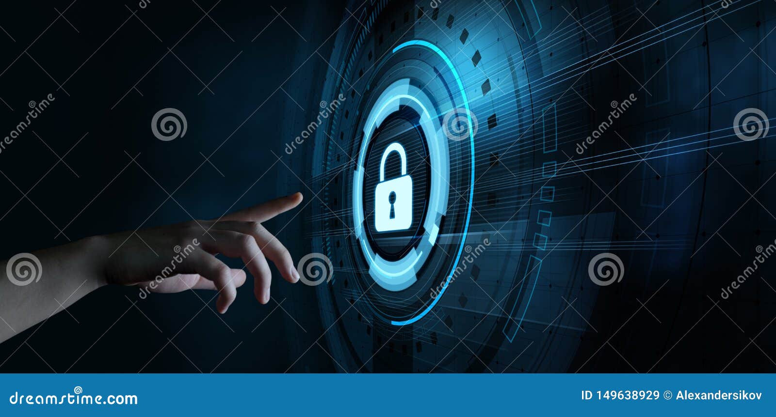 Cyber Security Data Protection Business Technology Privacy Stock Image ...
