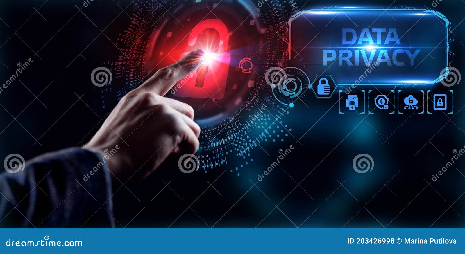 Cyber Security Data Protection Business Technology Privacy Concept ...